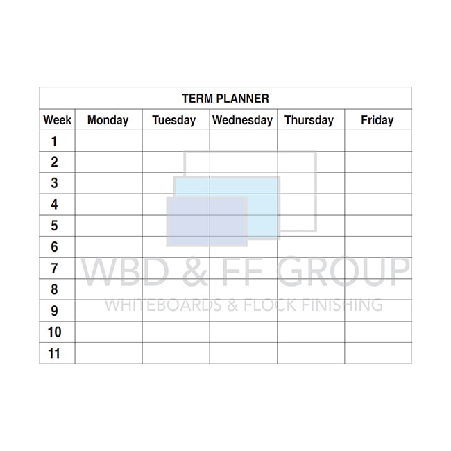 Single Term Planner Board – White Boards Direct